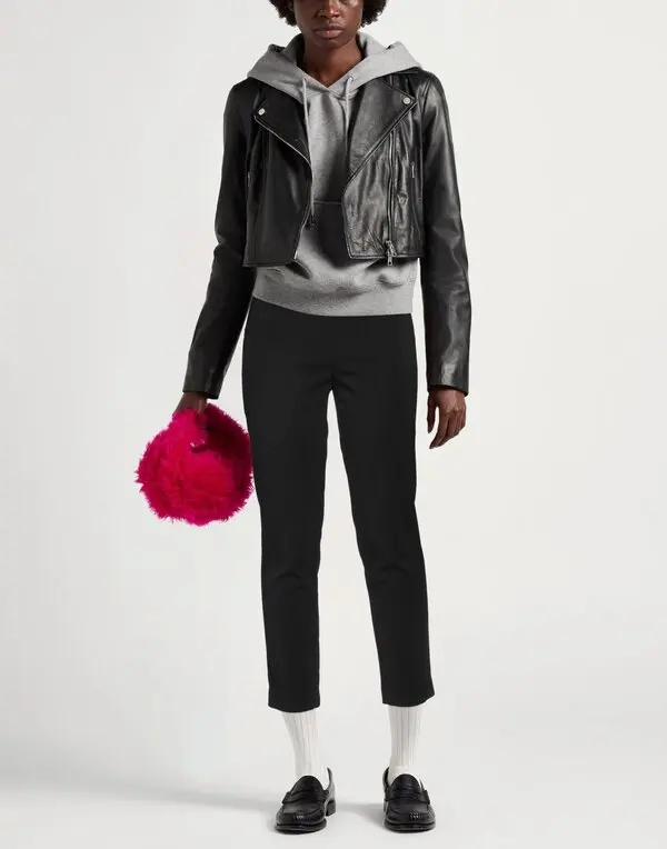 Patrizia Pepe Garnet Polyester Stretch Tapered Pants