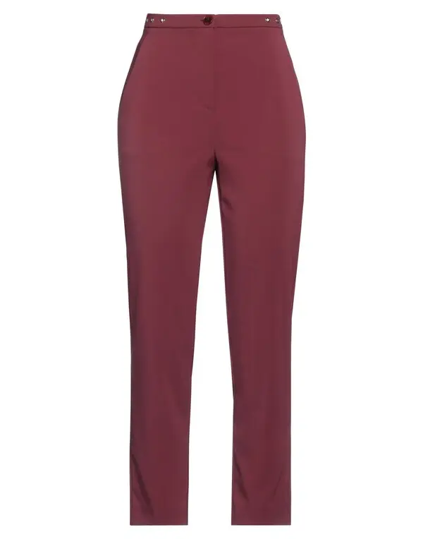 Patrizia Pepe Essential Pants Garnet Size Polyester, Elastane