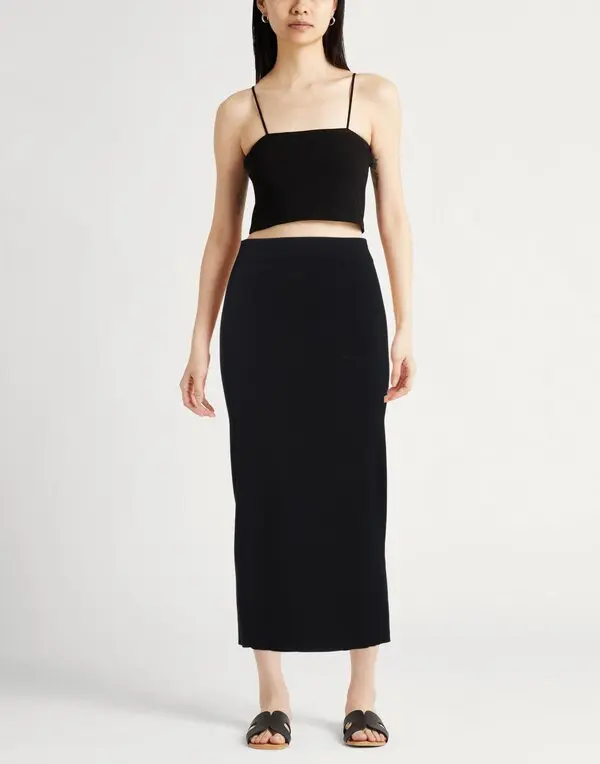 Fabiana Filippi Virgin Wool Blend Midi Skirt - Black