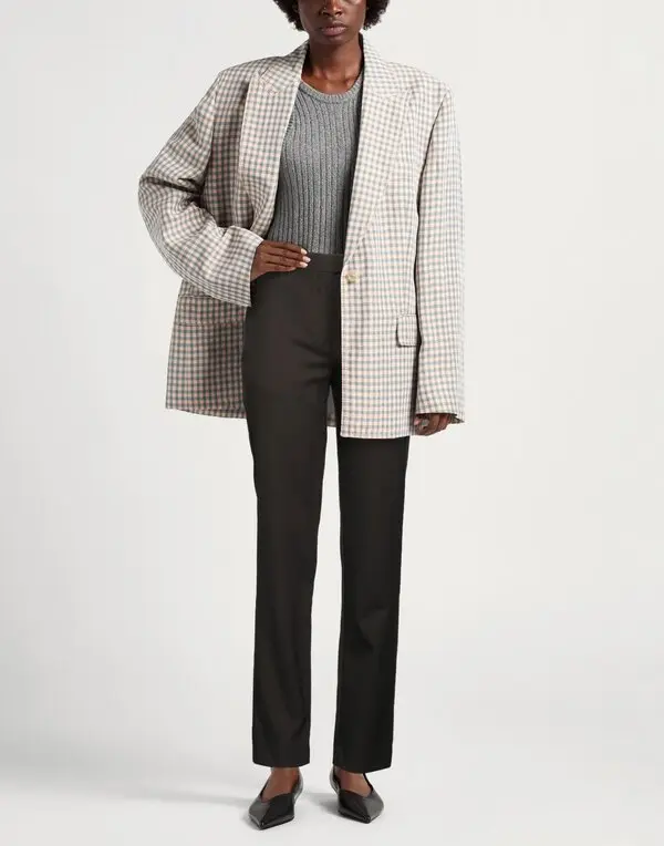 Officine Générale Dark Virgin Wool Straight-leg Pants