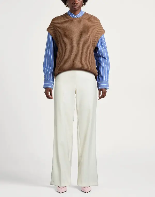 DEPARTMENT 5 Twill High-waisted Wide-leg Pants