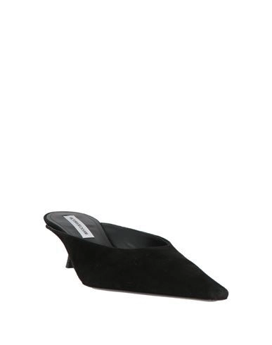 Victoria Beckham Suede Mules With Kitten Heel - Black
