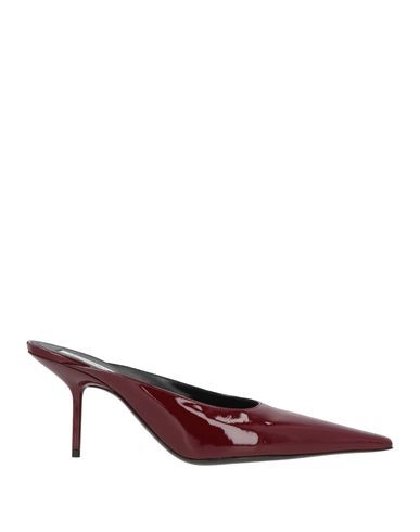 Victoria Beckham Patent Leather Mules - Red