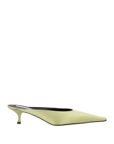 Victoria Beckham Light Textile Fiber Mules - Green