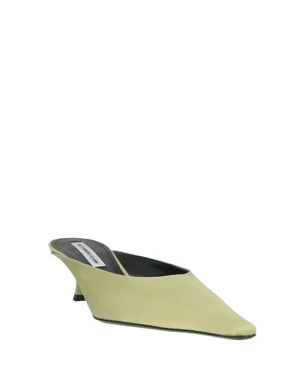 Victoria Beckham Light Textile Fiber Mules - Green