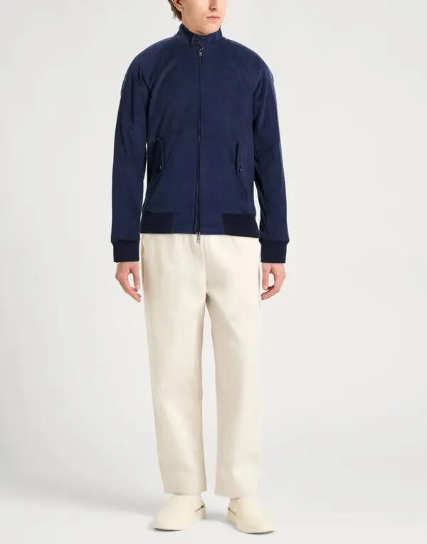 BARACUTA Harrington Jacket In Cotton Corduroy - Navy