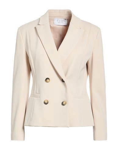 KAOS Dark Double-breasted Modal & Polyester Blazer - Ivory