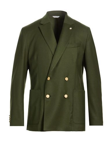 MANUEL RITZ Blazer Size Virgin Wool, Elastane - Green