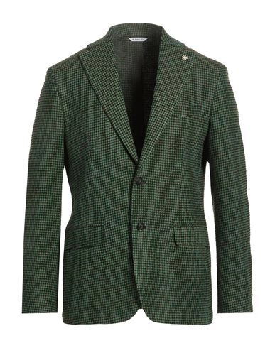 MANUEL RITZ Blazer Size Cotton, Acrylic, Polyester, Virgin Wool - Green