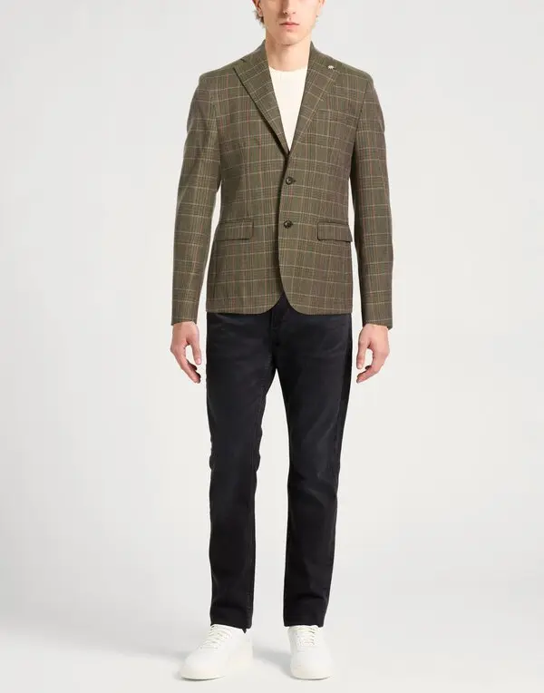 MANUEL RITZ Blazer Khaki Size Wool