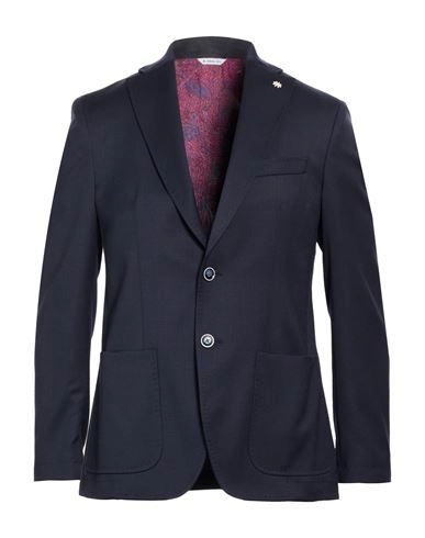 MANUEL RITZ Blazer Size Wool, Elastane - Navy