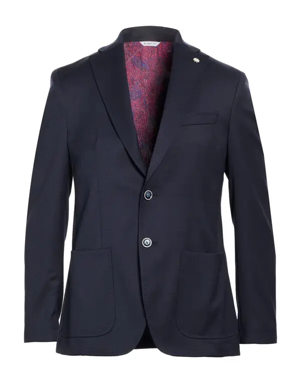 MANUEL RITZ Blazer Size Wool, Elastane