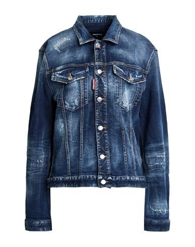 Dsquared2 Distressed Cotton Denim Trucker Jacket - Blue