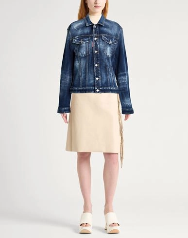 Dsquared2 Distressed Cotton Denim Trucker Jacket