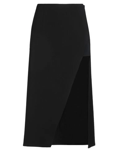 Liviana Conti Flared Midi Skirt In Crepe - Black