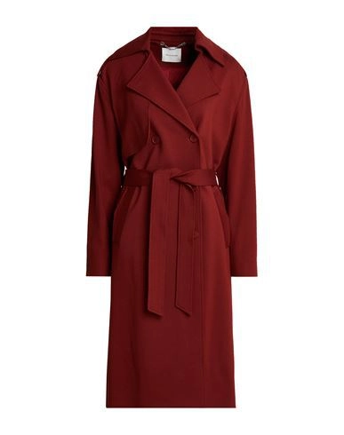 MANILA GRACE Overcoat & Trench Coat Size Viscose, Polyamide, Elastane - Brick