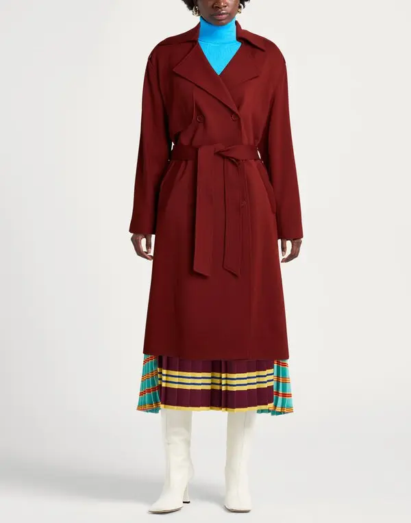 MANILA GRACE Double-breasted Trench Coat With Belt