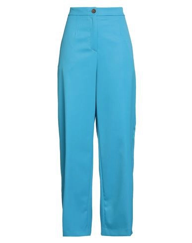 Erika Cavallini Pants Azure Size Polyester, Virgin Wool, Elastane - Blue