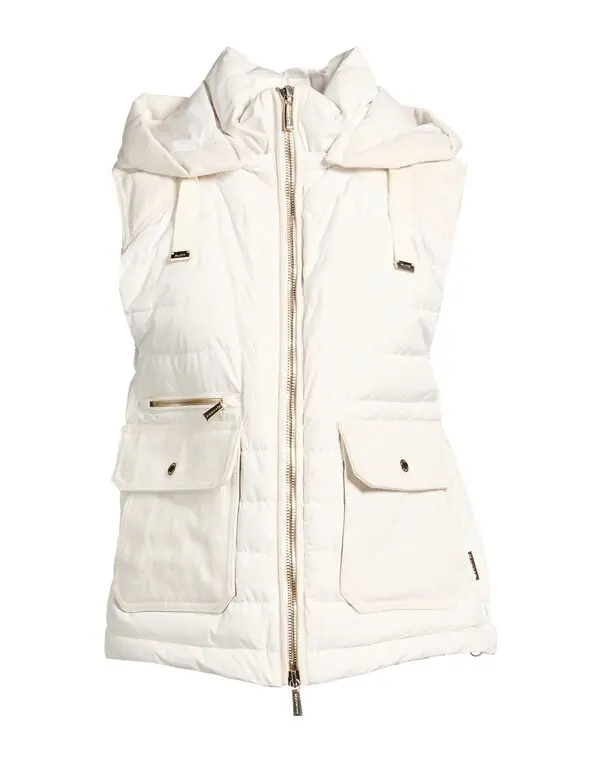 MOORER Ivory Polyester And Cotton Vest