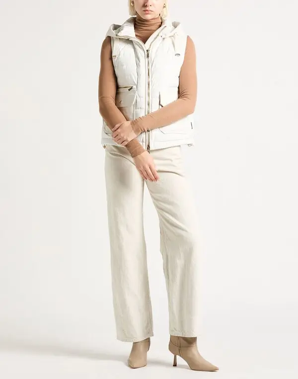 MOORER Ivory Polyester And Cotton Vest