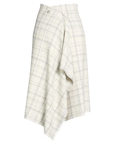 BALLANTYNE Midi Skirt In Light Wool And Cashmere - Light Grey