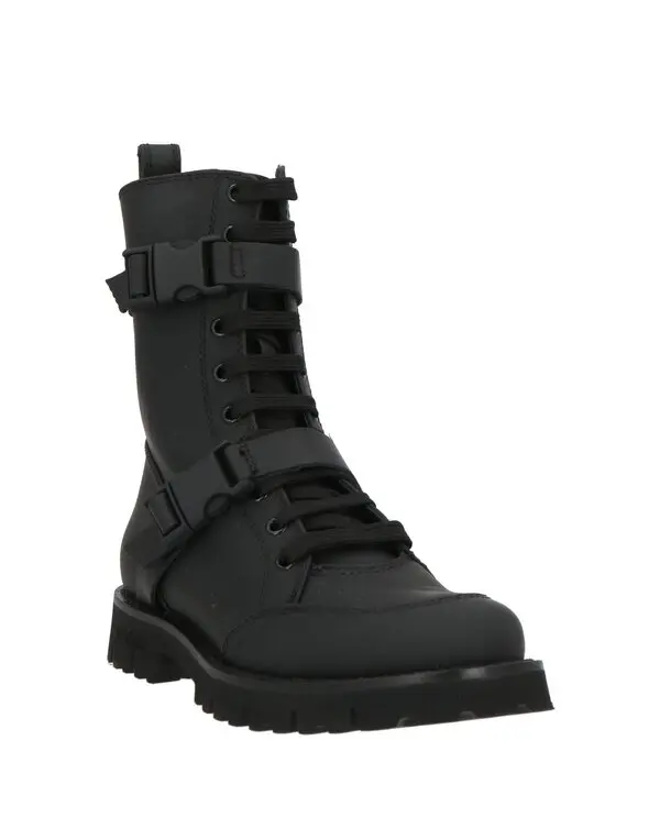 BALDININI Calfskin Leather Combat Boots