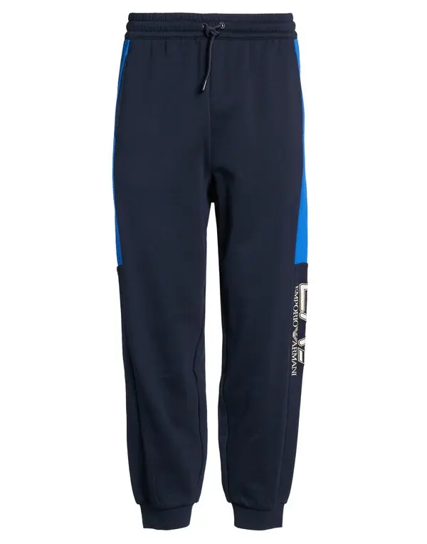 EA7 Pants Midnight Size Cotton, Elastane - Blue