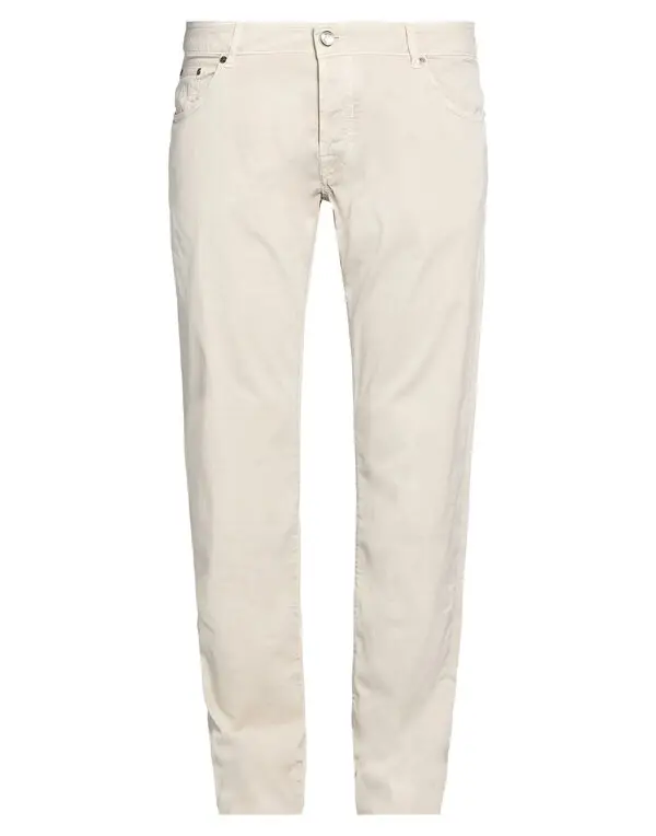 MOORER Pants Size Cotton, Silk, Elastane - Beige