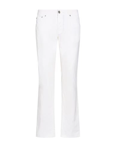 MOORER Pants Size Cotton, Silk, Elastane - White