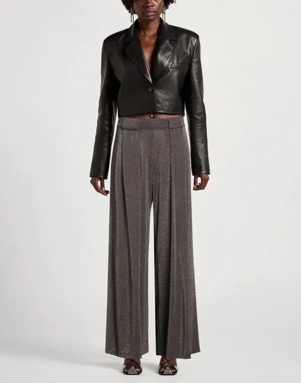 Momoni Wide-leg Metallic Jersey Pants