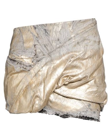 Rick Owens Denim Skirt Size Cotton, Elastomultiester, Rubber - Gold
