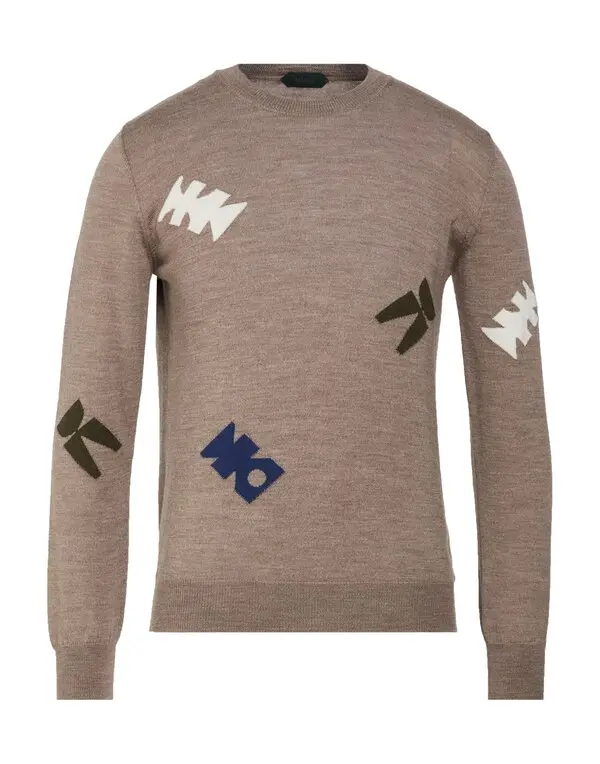 ZANONE Sweater Taupe Size Virgin Wool