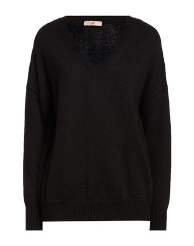 CARLA G. V-neck Acrylic, Alpaca Wool, Polyamide, And Polyester Sweater - Black