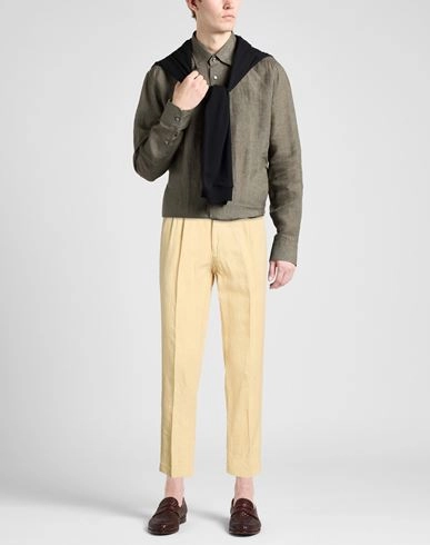 DRUMOHR Linen Tapered Leg Pants - Yellow