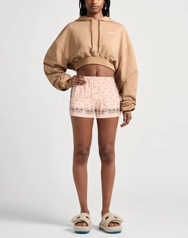 Palm Angels Paisley Print Linen Blend Shorts - Pink