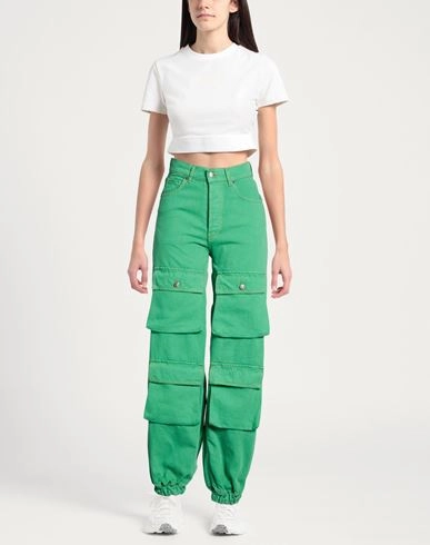 THE EDITOR Cotton Cargo Jeans - Green