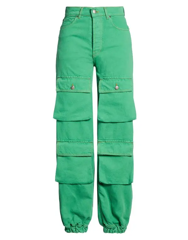 THE EDITOR Cotton Cargo Jeans - Green