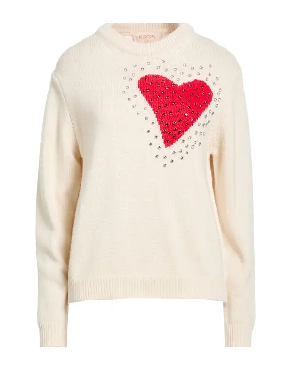 KAOS Sweater With Embellished Heart Detail