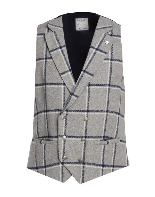L.B.M. 1911 Wool, Cotton, Polyamide, Polyester, Acrylic Checked Tailored Vest