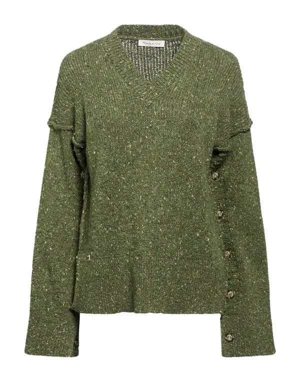 MANILA GRACE Mélange V-neck Sweater