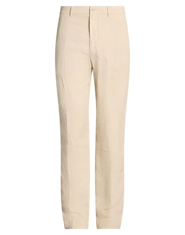 120% Lino Linen Tapered Leg Trousers - Beige