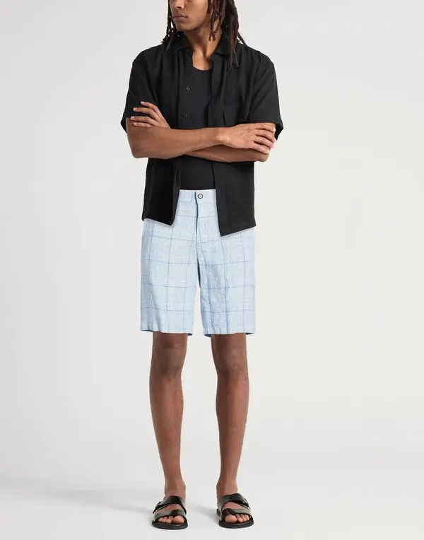 Paul & Shark Linen Glen Plaid Shorts