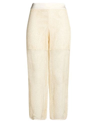 Peserico Pescerico Viscose, Polyamide, Silk, And Elastane Tapered Pants With Sequins - Cream