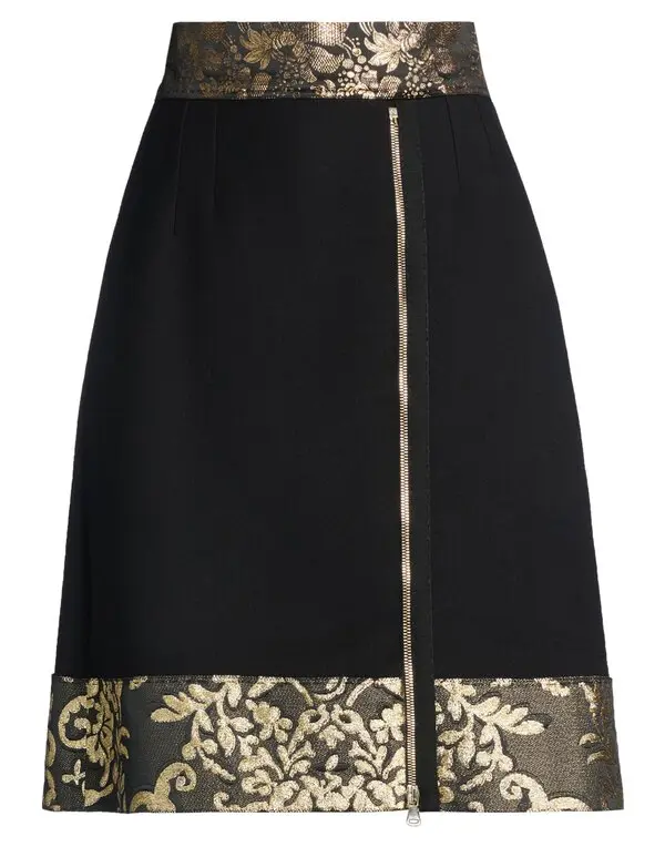 Dolce & Gabbana Two-tone Metallic Brocade Midi Skirt