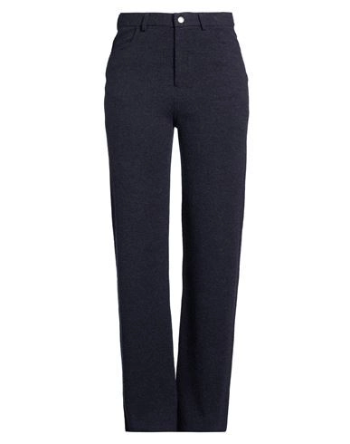 ROBERTO COLLINA Boiled Wool High-waisted Pants - Navy
