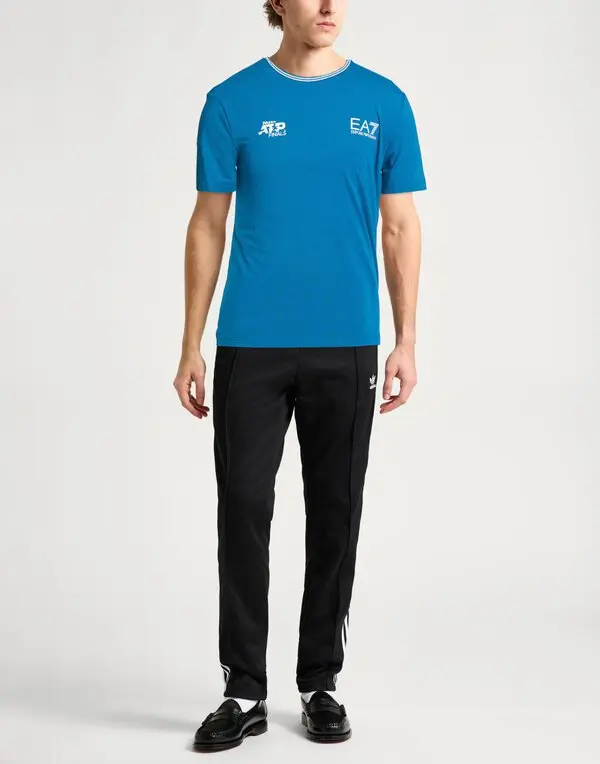 EA7 T-shirt Deep Teal Size Polyester, Cotton, Elastane
