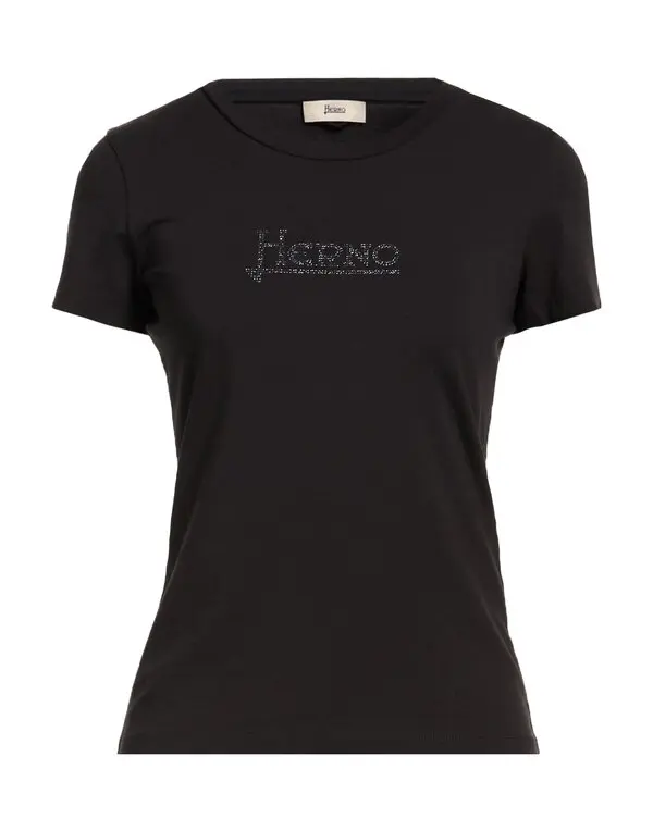 Herno Cotton & Elastane Printed T-shirt With Crystal Appliqués
