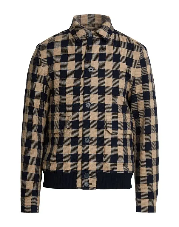 Paul & Shark Virgin Wool And Cotton Checked Jacket