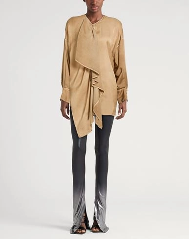 UMA WANG Sand Silk Ruched Shirt