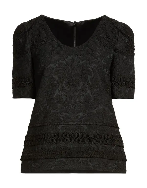 Dolce & Gabbana Jacquard Embroidered Top With Fringes